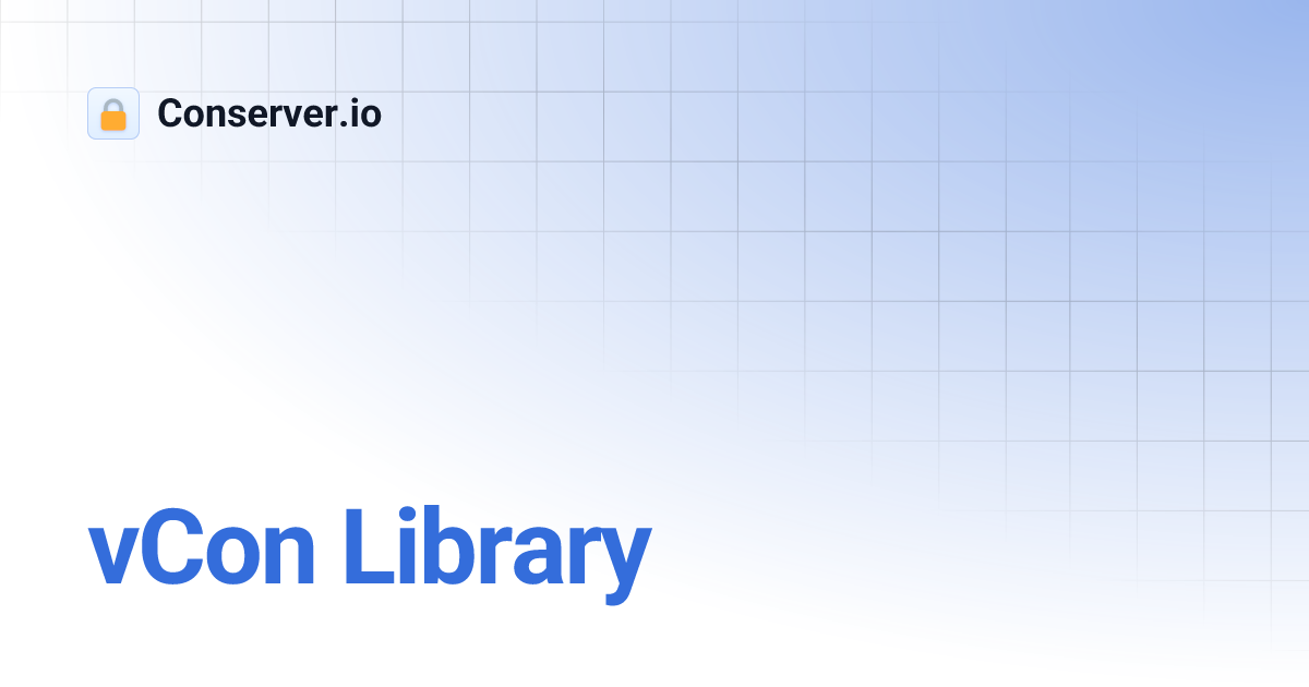 vCon Library | Conserver.io